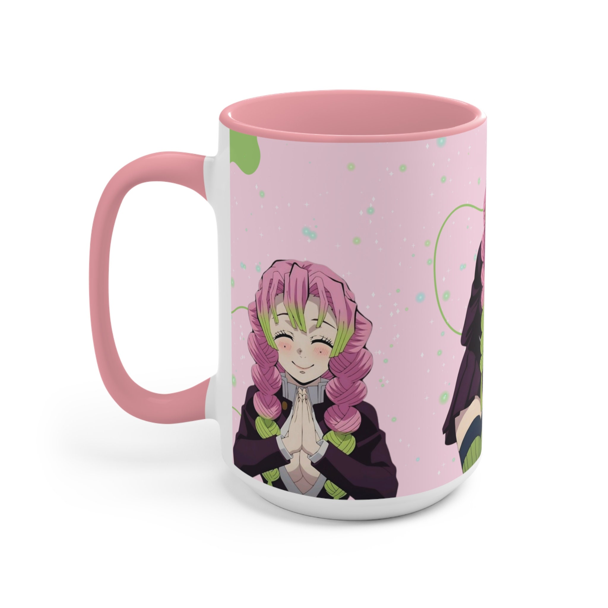 Mitsuri Mug, Pink Mug, Demon Slayer, Green Mug, Lovely, Hashira Mug ...