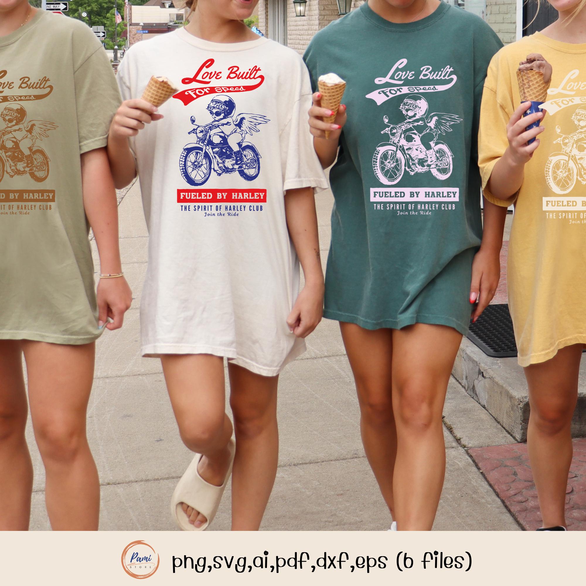 Love Built for Speed Vintage Motorcycle Design|harley-inspired Digital ...