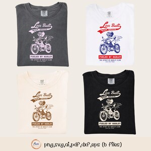 Love Built for Speed Vintage Motorcycle Design|harley-inspired Digital ...