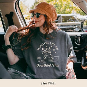 Funny Cat Overthink SVG | Sarcastic Vintage Cat Design | Digital ...