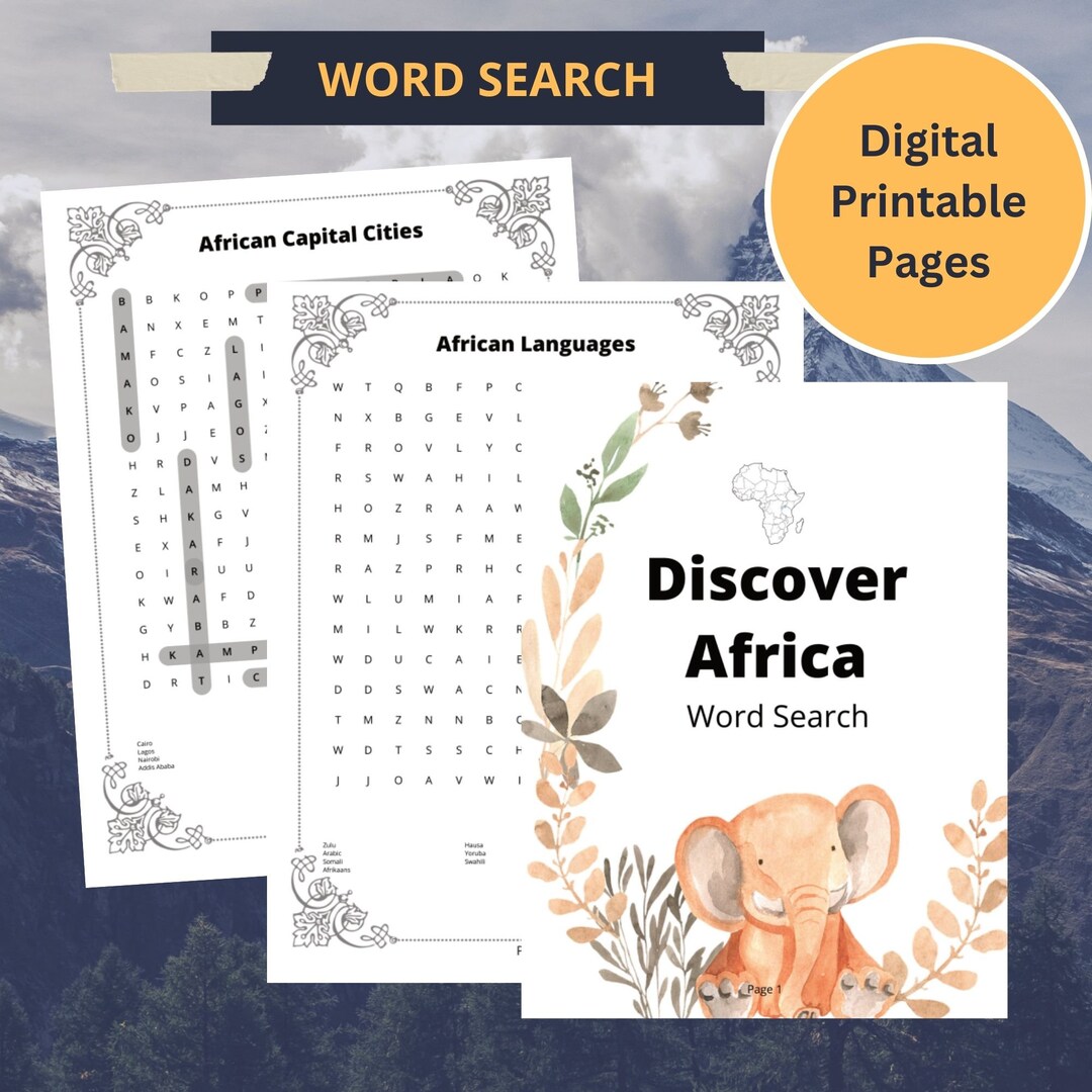 20 Pages Printable Word Search With Solutions | Word Search | Holiday ...