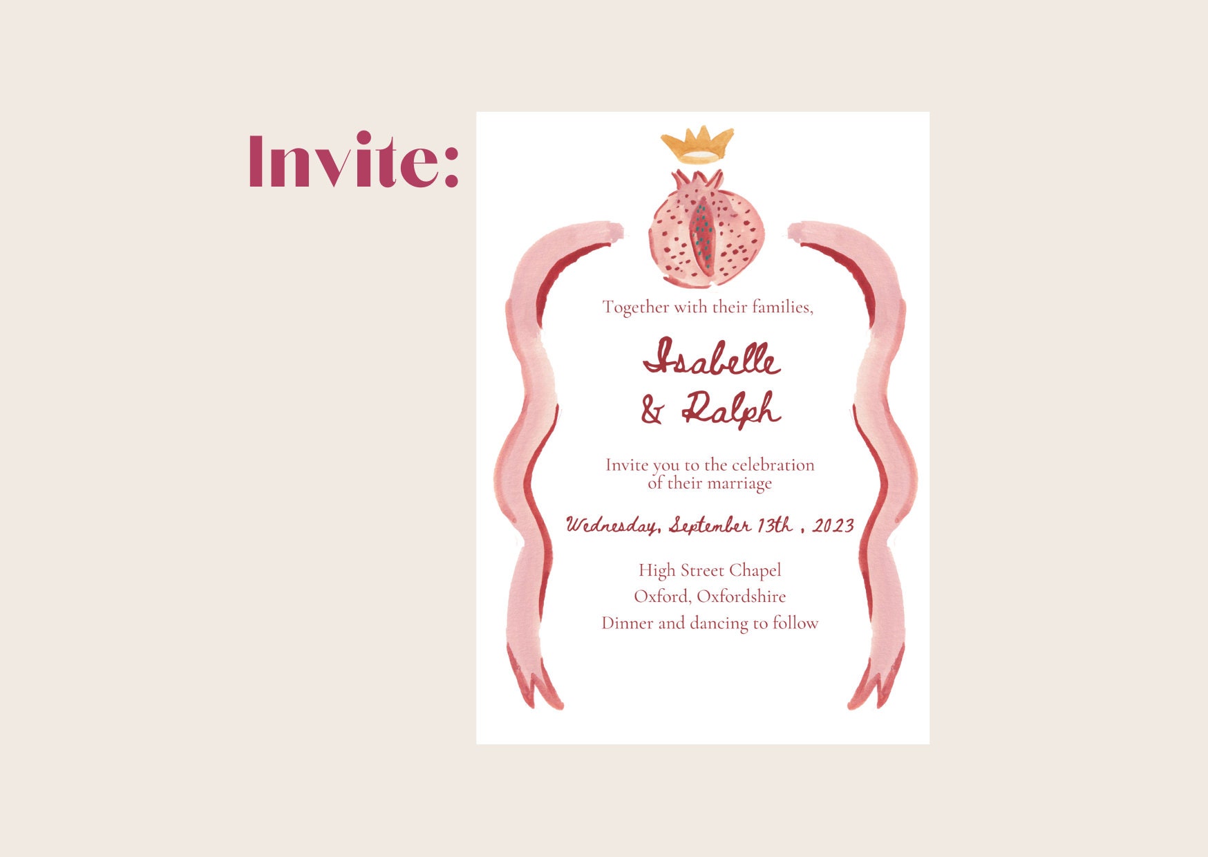 Wedding Invitation Template Wedding Stationery, Invite and Further ...