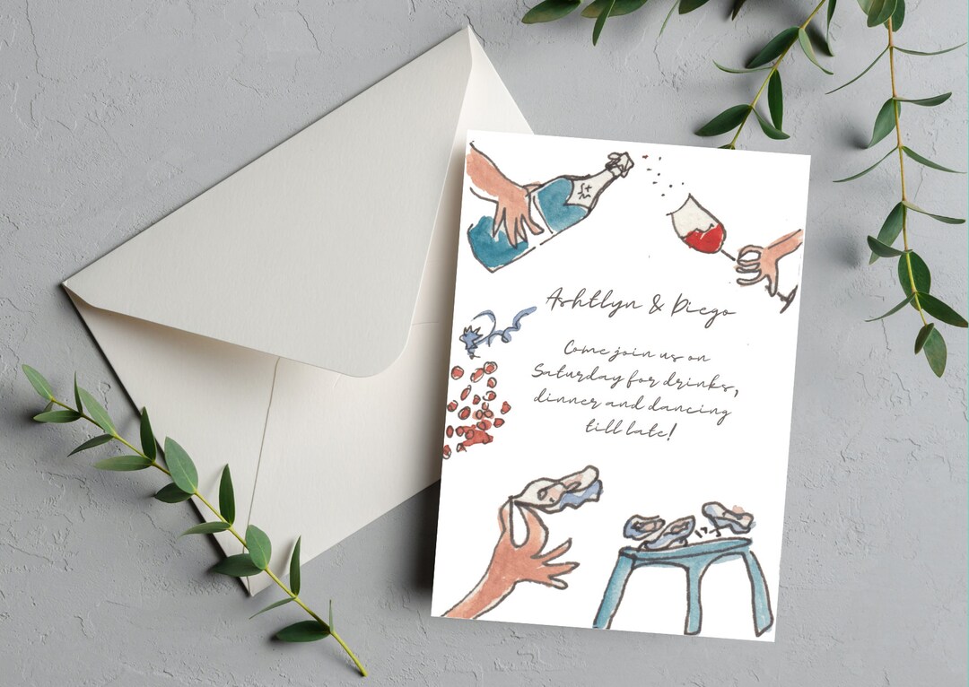 Wedding Invitation Template, Personalized Digital Download, Editable ...