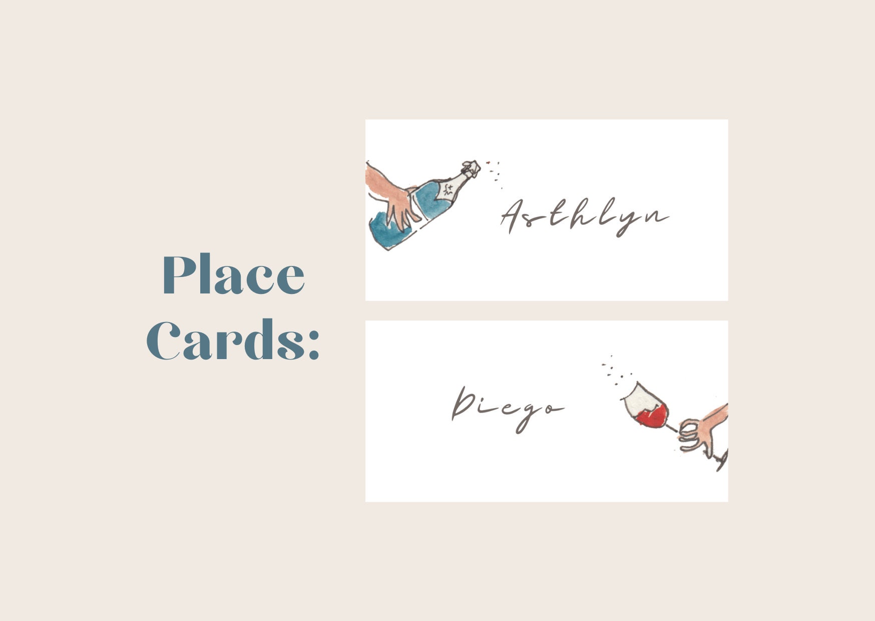 Seating Plan Table Number and Place Card Template Moon and - Etsy