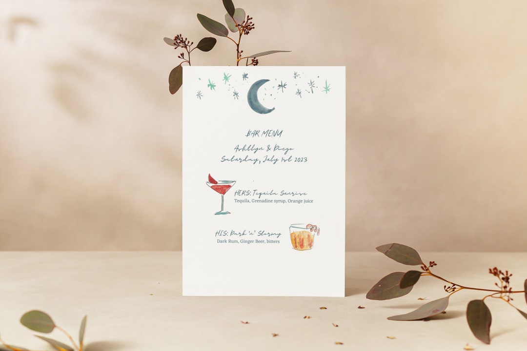 Personalized Wedding Dinner Stationery Templates, Digital Download ...