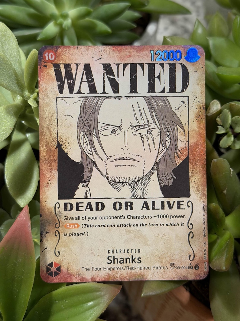 Holographic One Piece TCG Wanted SP Cards | Handmade Proxy Set of 4 - Etsy