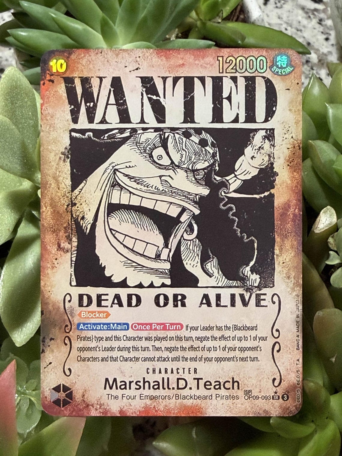 Set of 4 Handmade Textured & Holographic One Piece TCG Wanted SP Cards ...