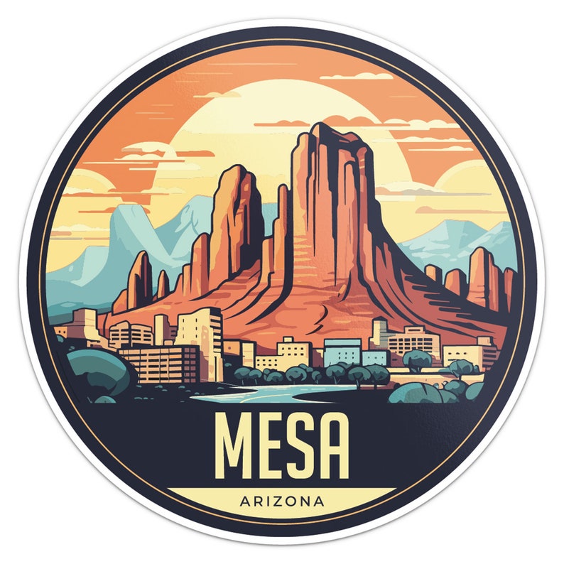 Mesa City Sticker Car Bumper Decal - Etsy