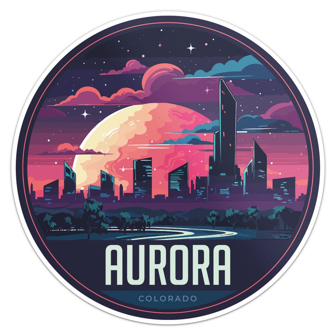 Aurora City Sticker Car Bumper Decal - Etsy