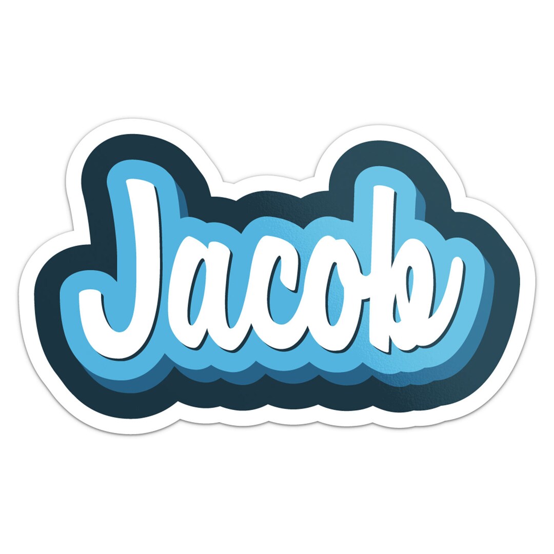 Cartoon Jacob Name Sticker Car Bumper Decal - Etsy
