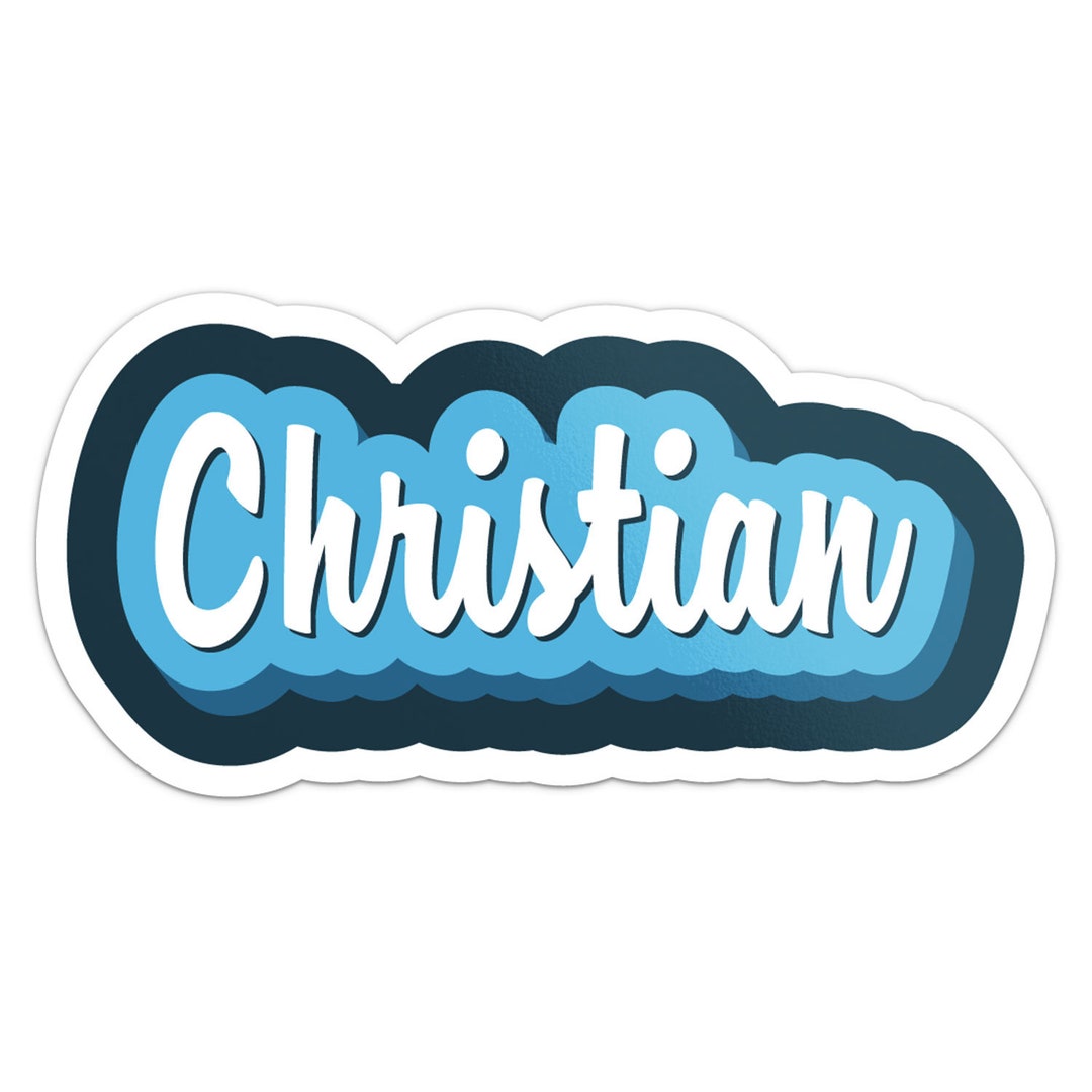 Cartoon Christian Name Sticker Car Bumper Decal - Etsy
