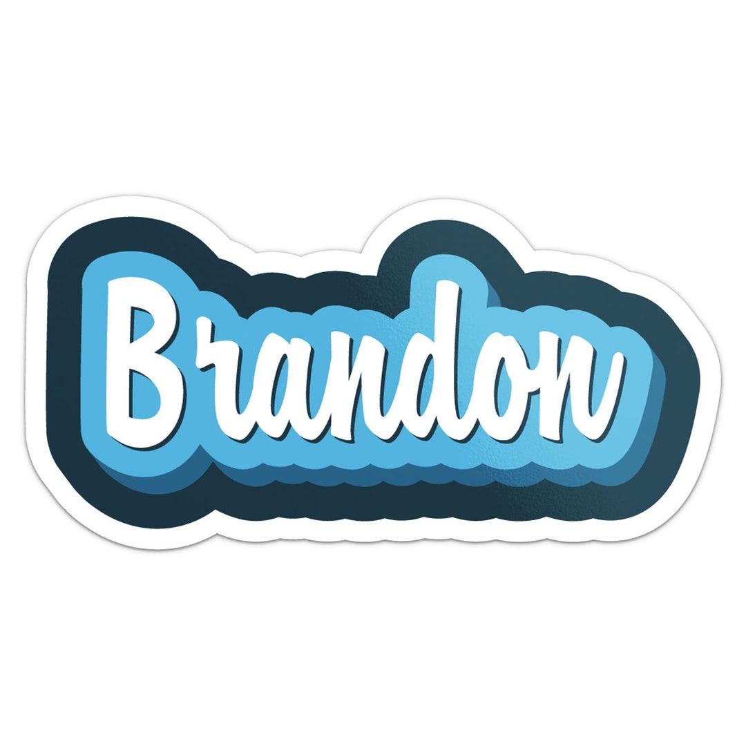 Cartoon Brandon Name Sticker Car Bumper Decal - Etsy