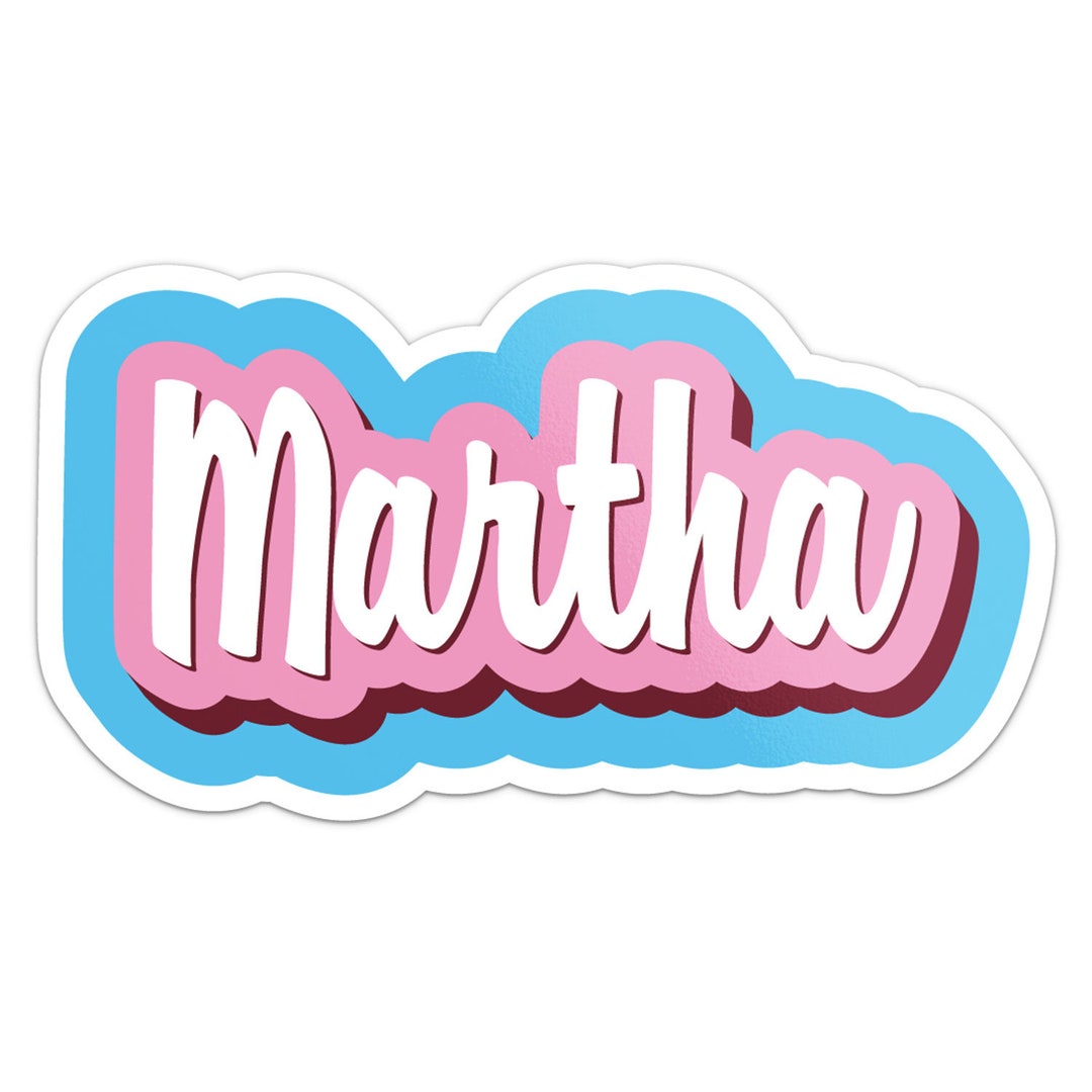 Cartoon Martha Name Sticker Car Bumper Decal - Etsy