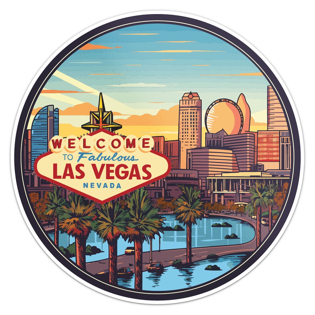Las Vegas City Sticker Car Bumper Decal - Etsy