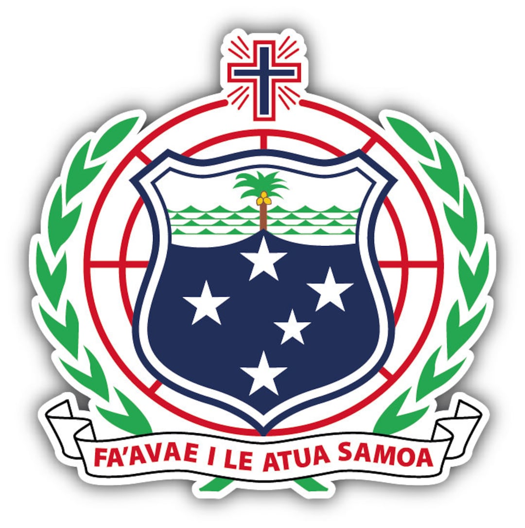 Samoa Coat of Arms Car Bumper Sticker Decal - Etsy