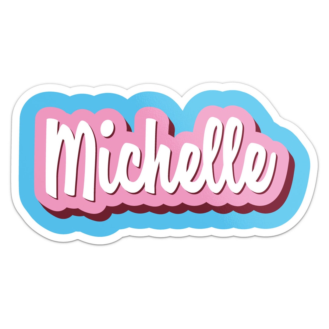 Cartoon Michelle Name Sticker Car Bumper Decal - Etsy