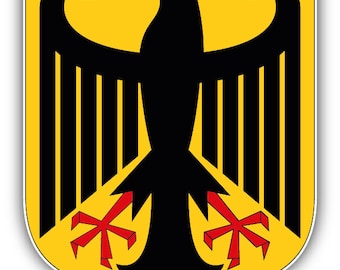 German Eagle Coat of Arms Deutschland Vinyl Decal Sticker for Car ...