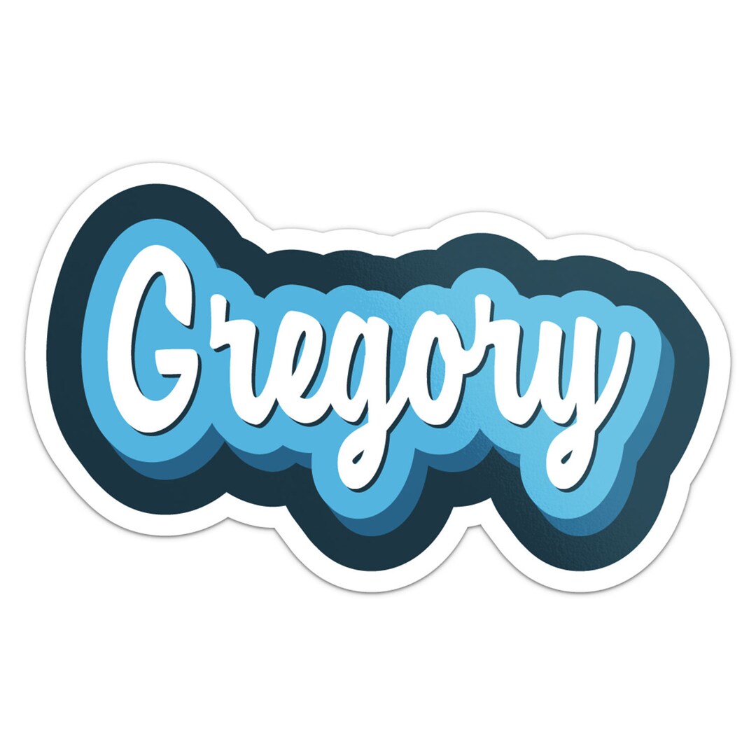 Cartoon Gregory Name Sticker Car Bumper Decal - Etsy