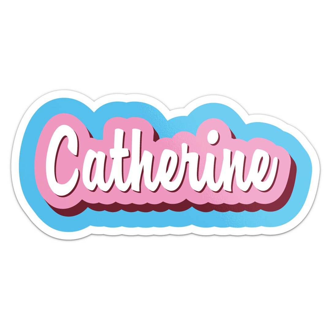 Cartoon Catherine Name Sticker Car Bumper Decal - Etsy