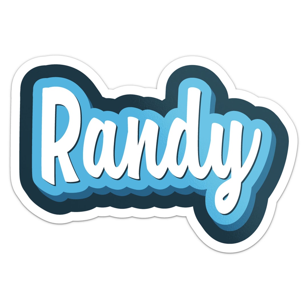 Cartoon Randy Name Sticker Car Bumper Decal - Etsy