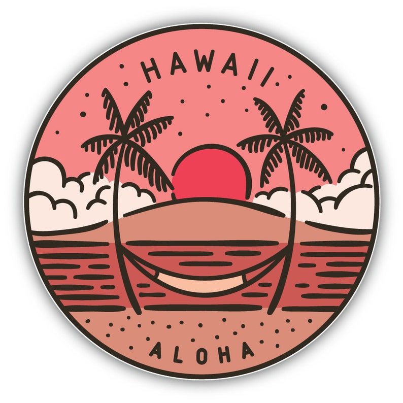 Hawaii USA State Retro Vintage Vinyl Sticker Decal - Etsy