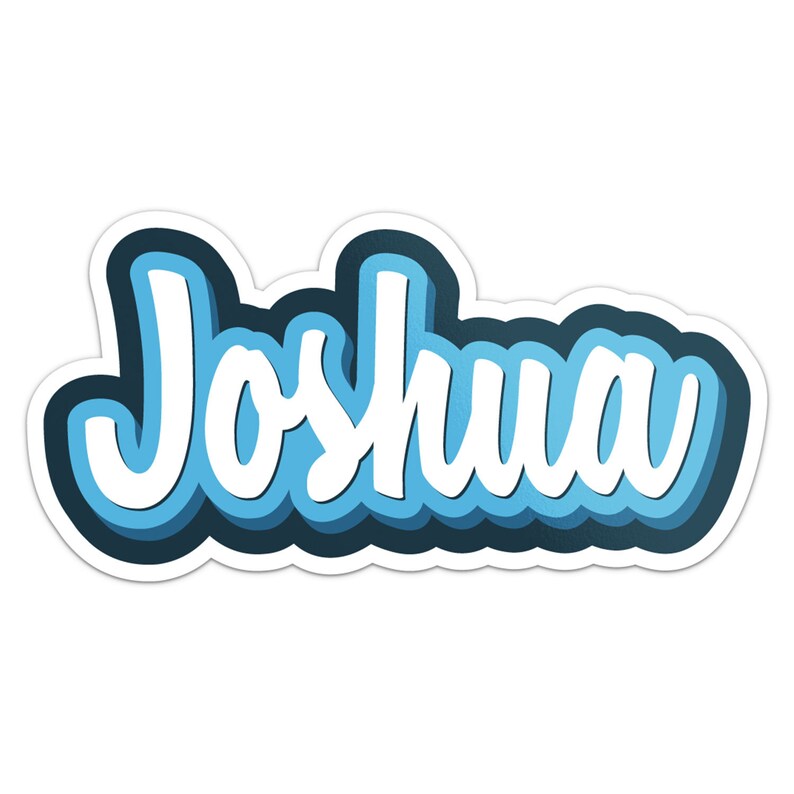 Cartoon Joshua Name Sticker Car Bumper Decal - Etsy