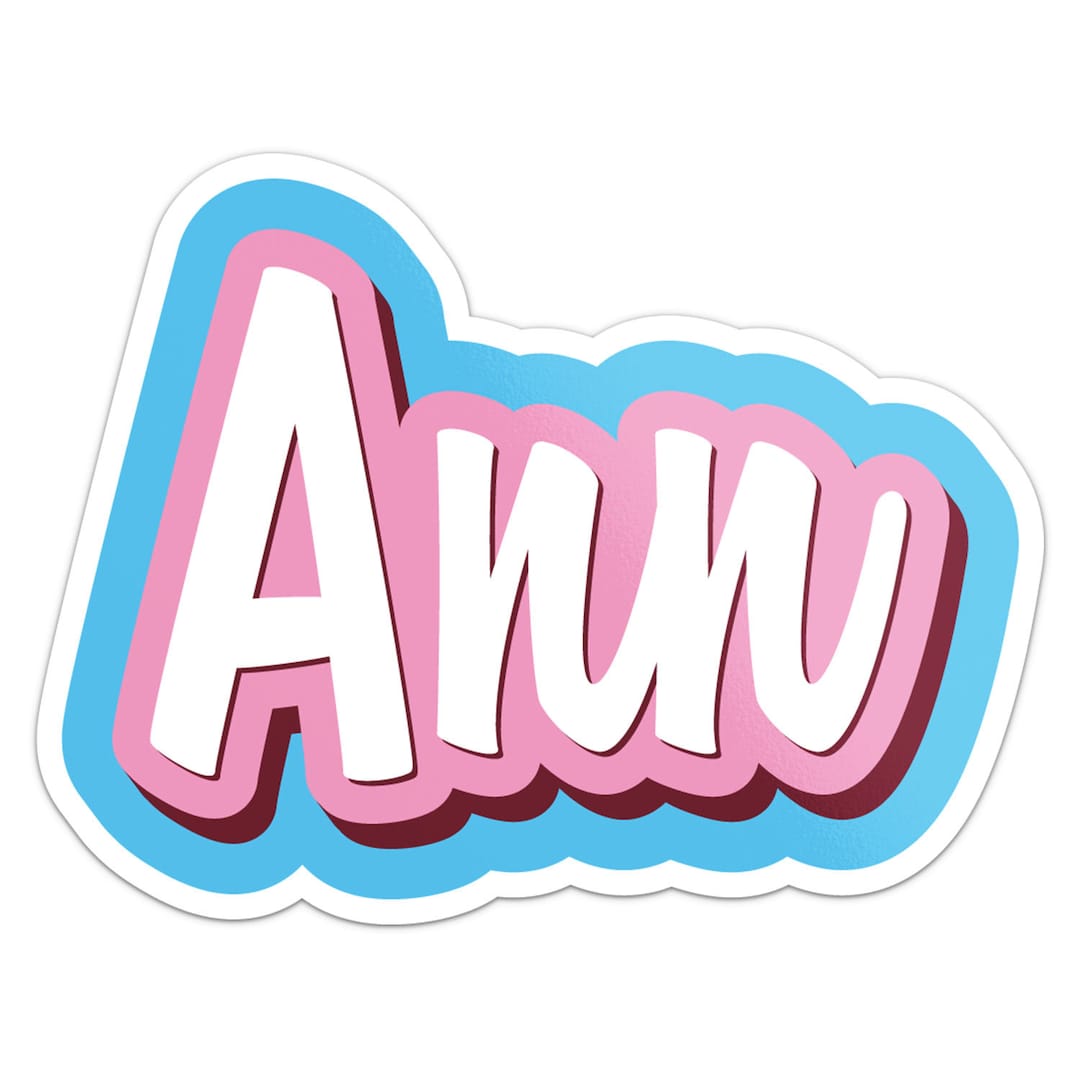 Cartoon Ann Name Sticker Car Bumper Decal - Etsy
