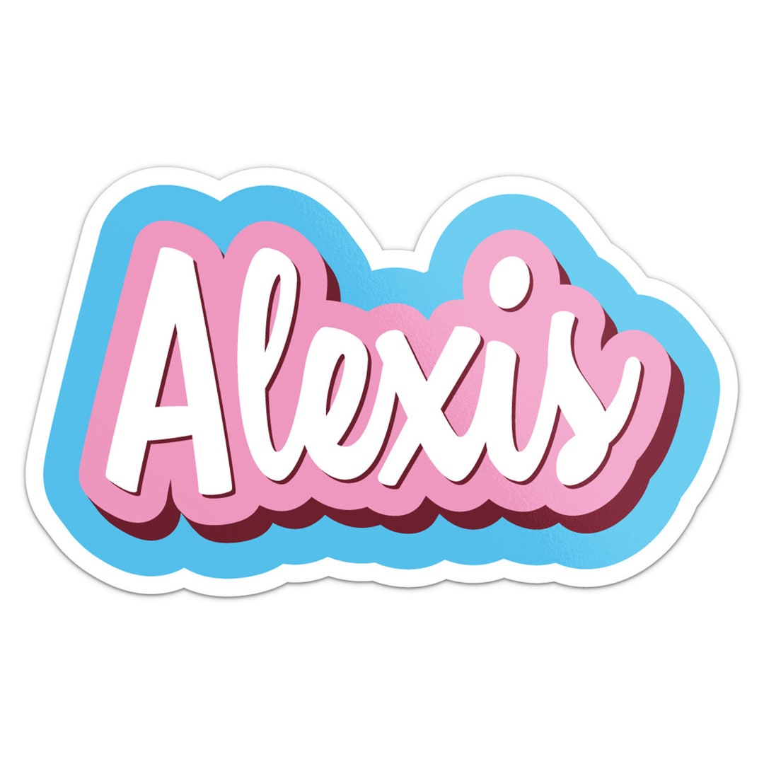 Cartoon Alexis Name Sticker Car Bumper Decal - Etsy