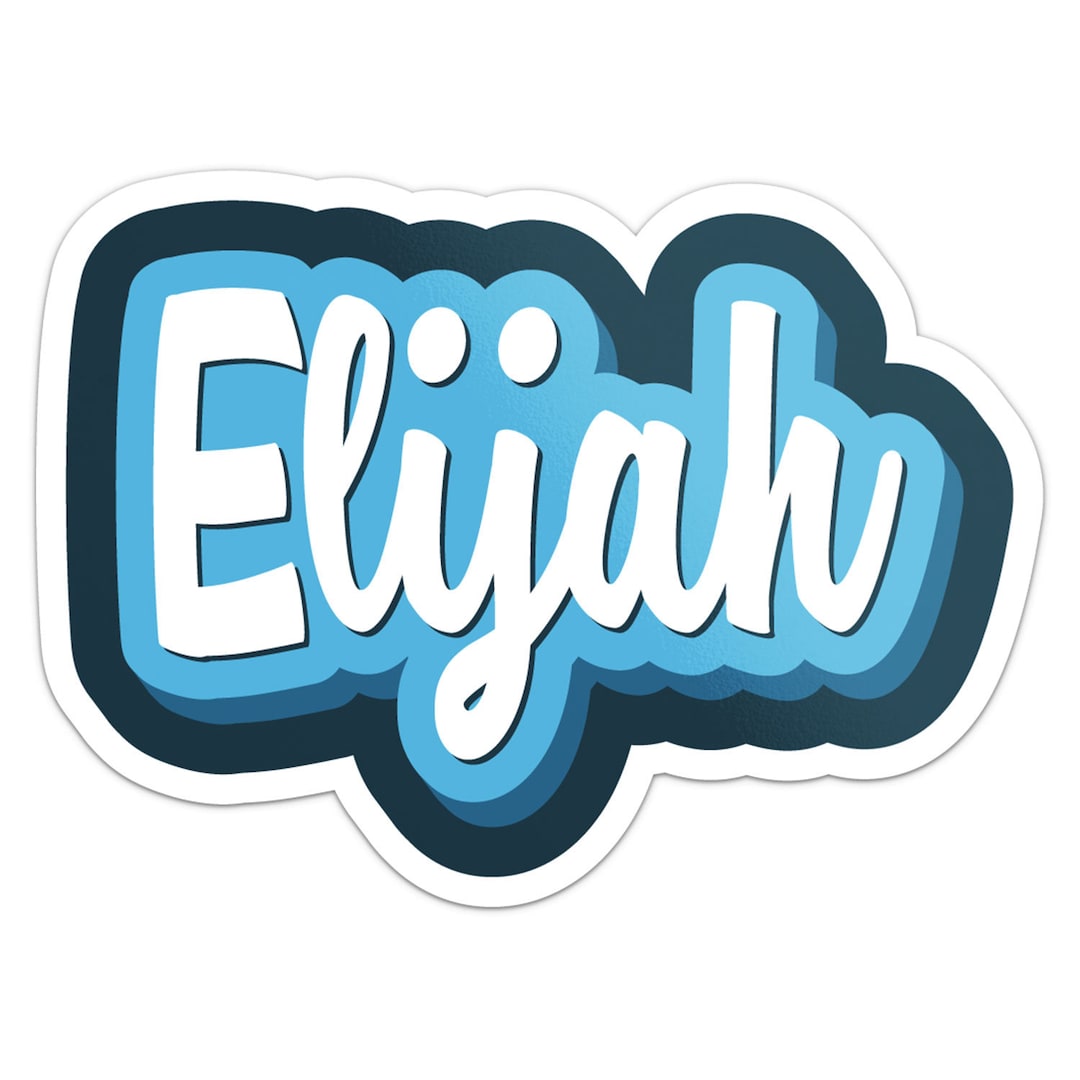 Cartoon Elijah Name Sticker Car Bumper Decal - Etsy