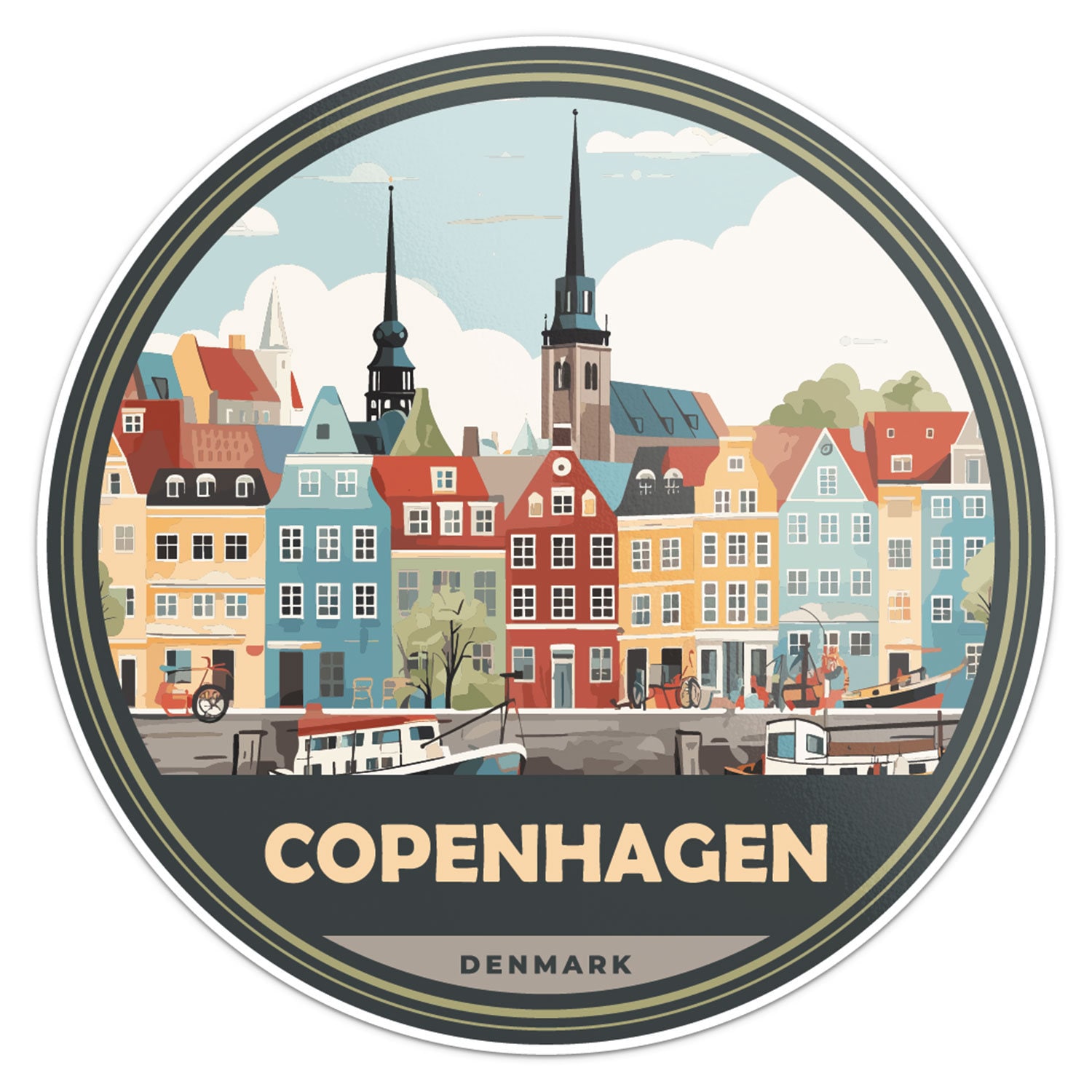 Denmark Copenhagen City Vinyl Sticker Car Bumper Decal - Etsy