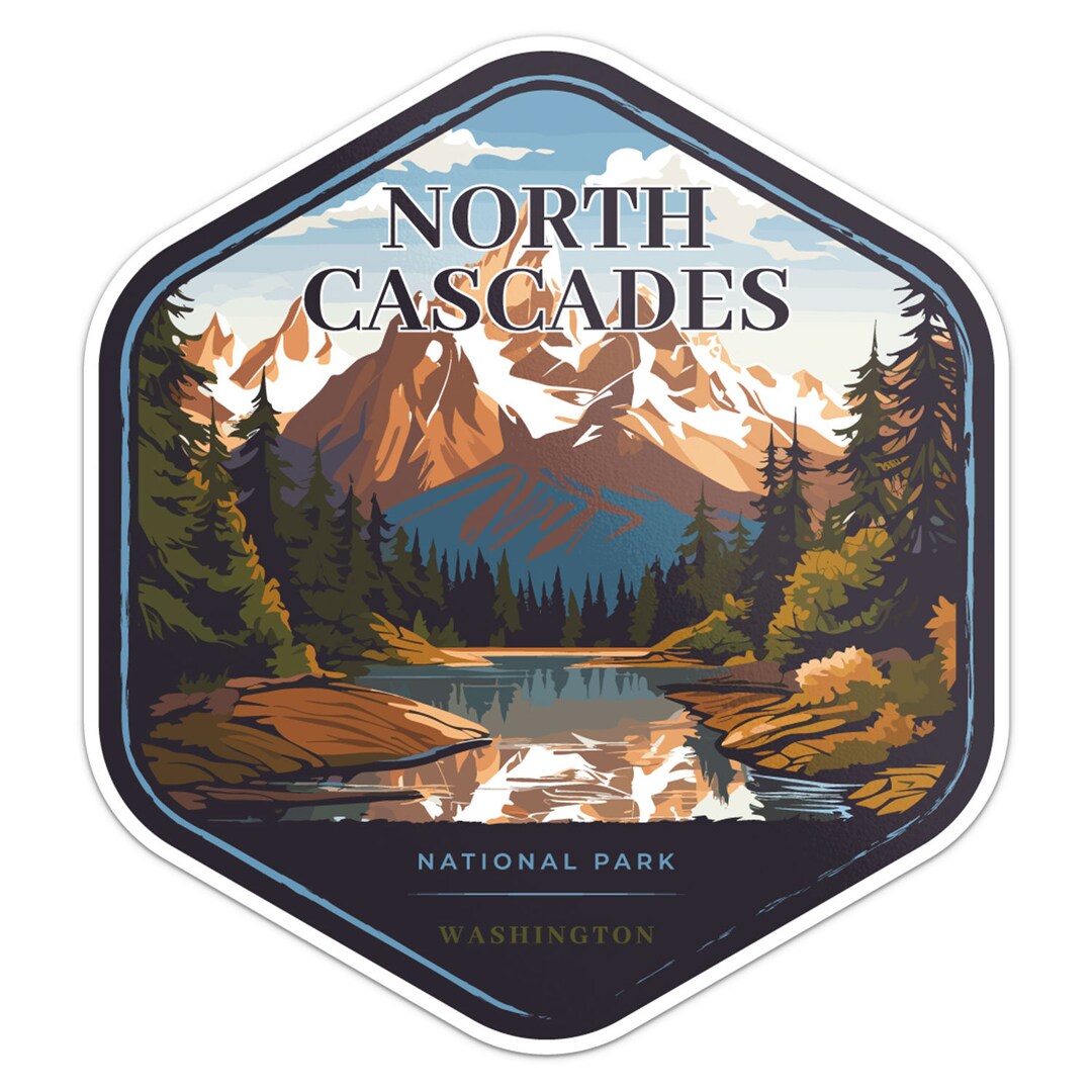 North Cascades National Park Sticker Car Bumper Decal - Etsy