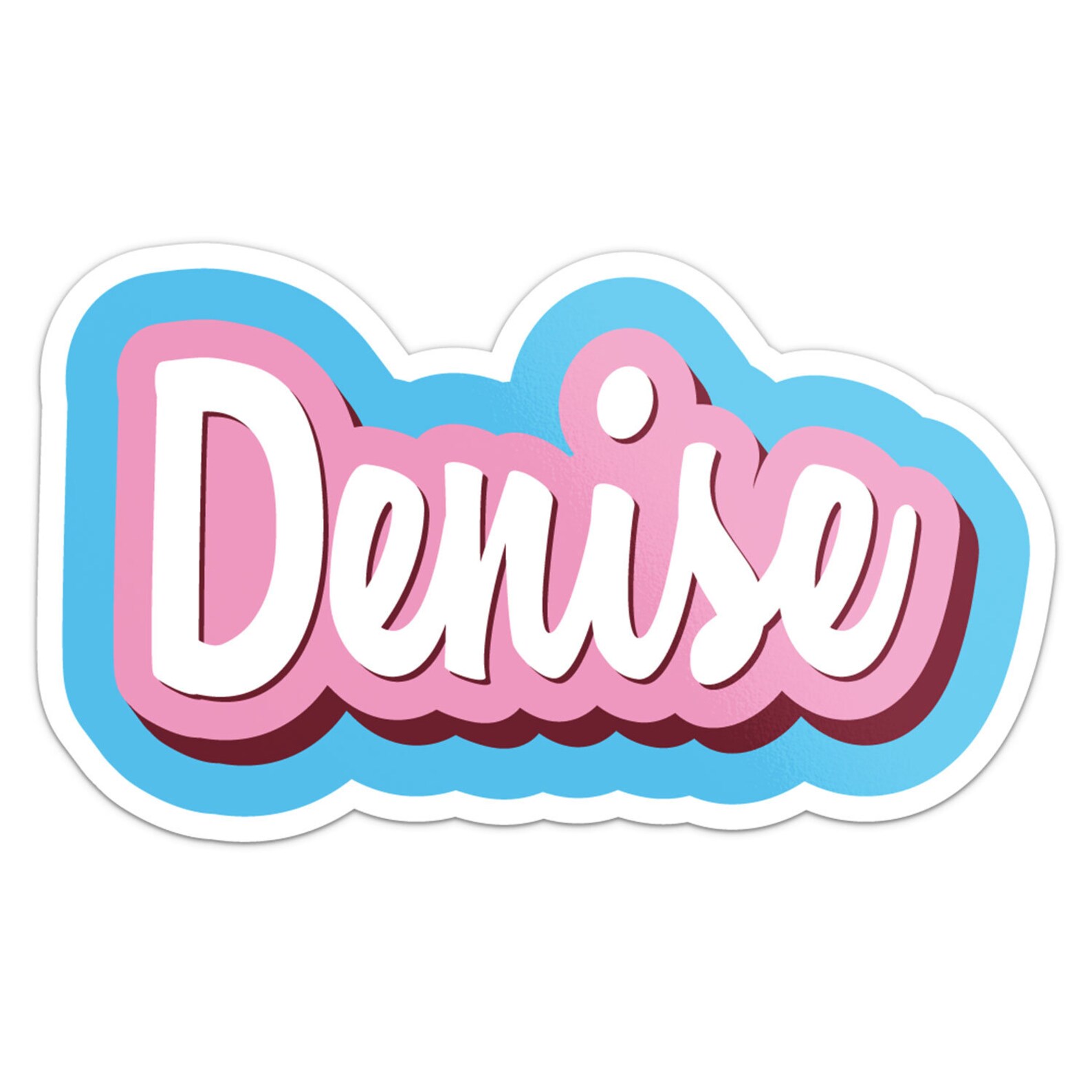 Cartoon Denise Name Sticker Car Bumper Decal - Etsy