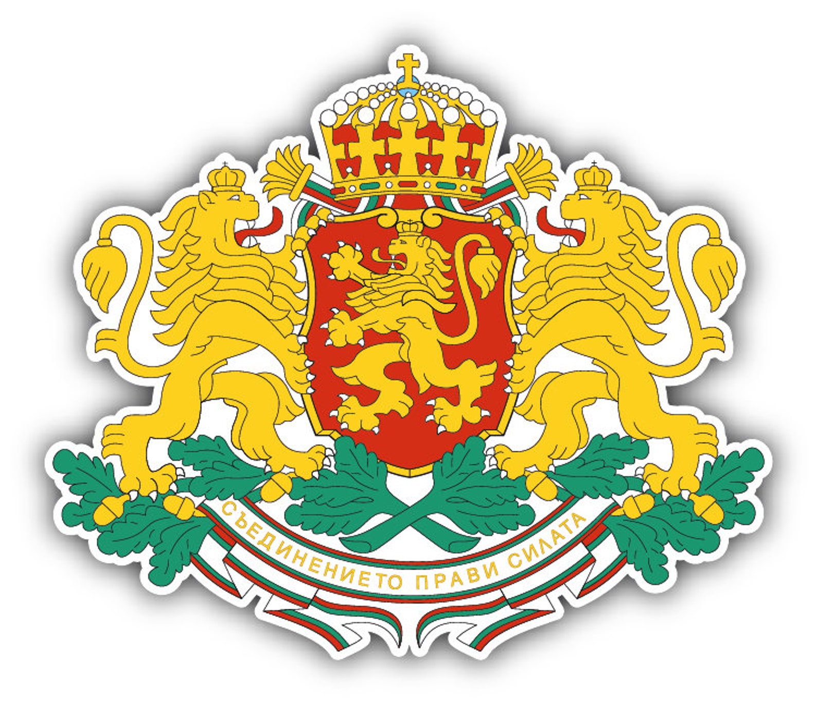 Bulgaria Coat of Arms Car Bumper Sticker Decal - Etsy