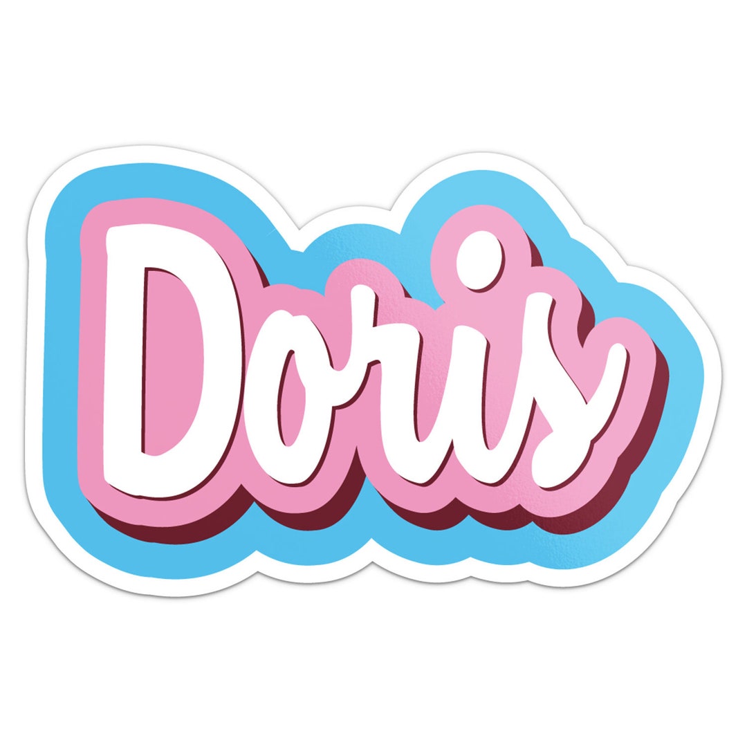 Cartoon Doris Name Sticker Car Bumper Decal - Etsy UK