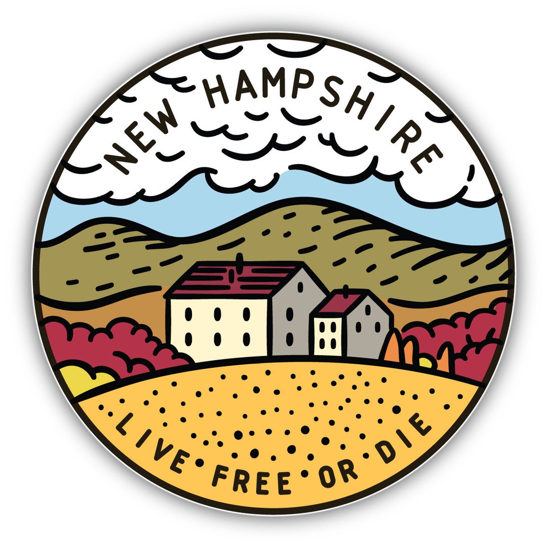 New Hampshire USA State Retro Vintage Vinyl Sticker Decal - Etsy