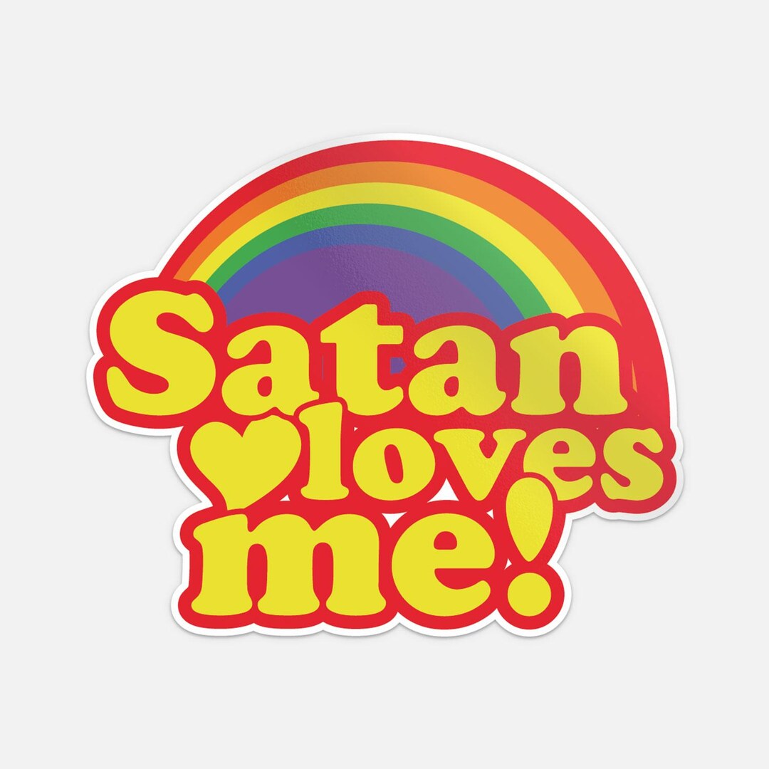 Satan Loves Me Sticker Car Bumper Decal - Etsy