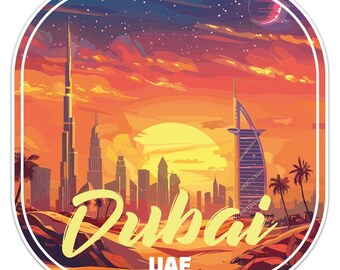 UAE Dubai City Sticker Car Bumper Decal - Etsy