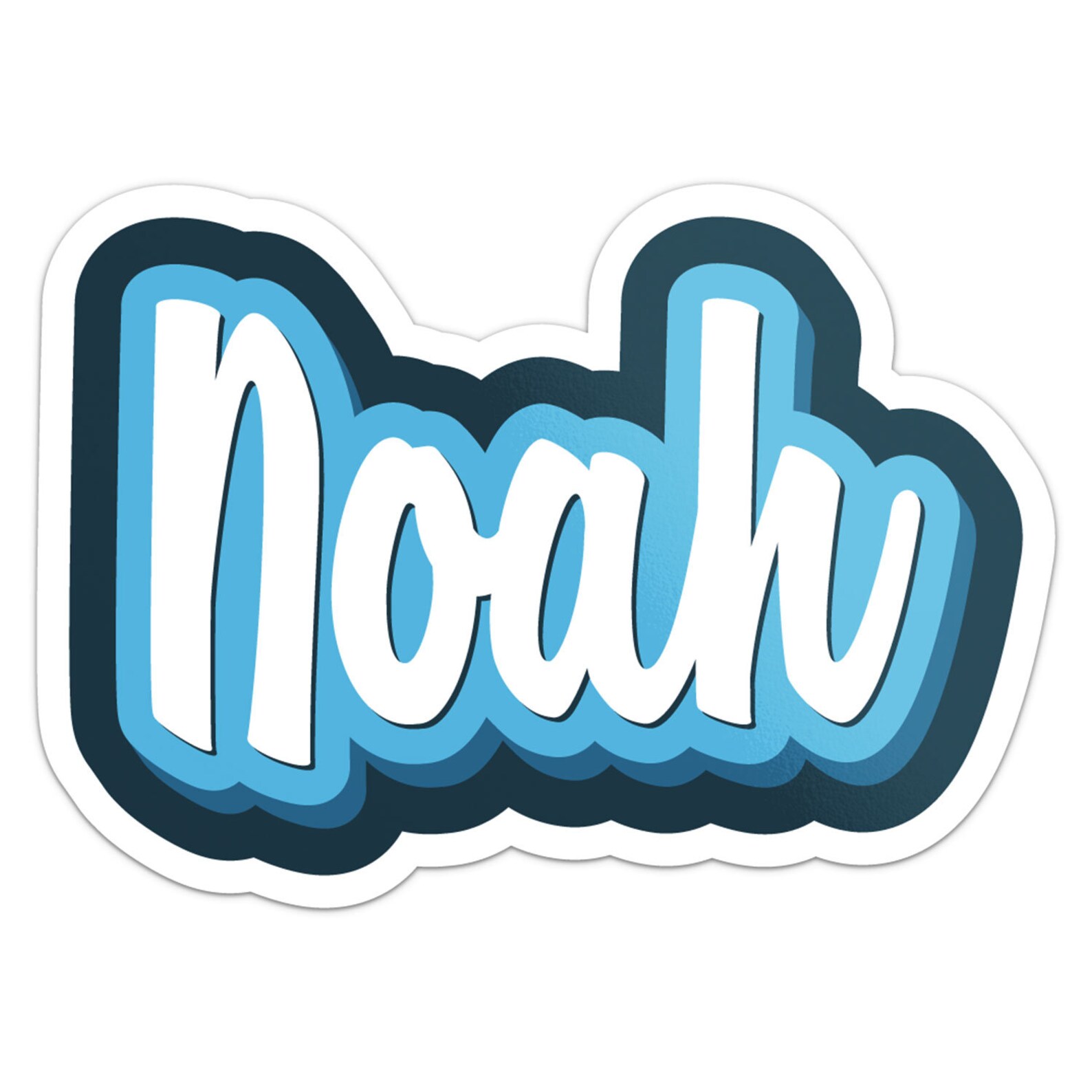 Cartoon Noah Name Sticker Car Bumper Decal - Etsy