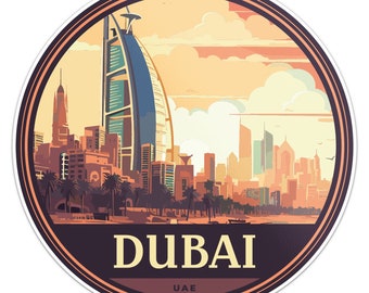 UAE Dubai City Sticker Car Bumper Decal - Etsy