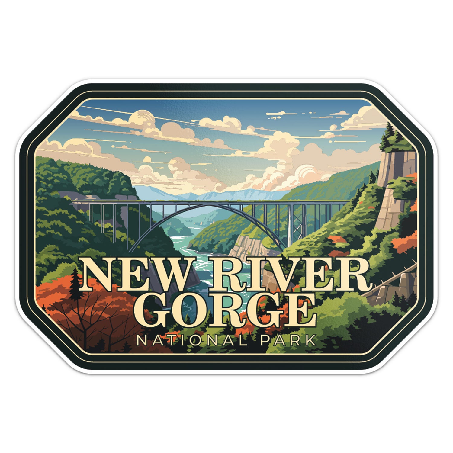 New River Gorge National Park Sticker Vinyl Car Bumper - Etsy