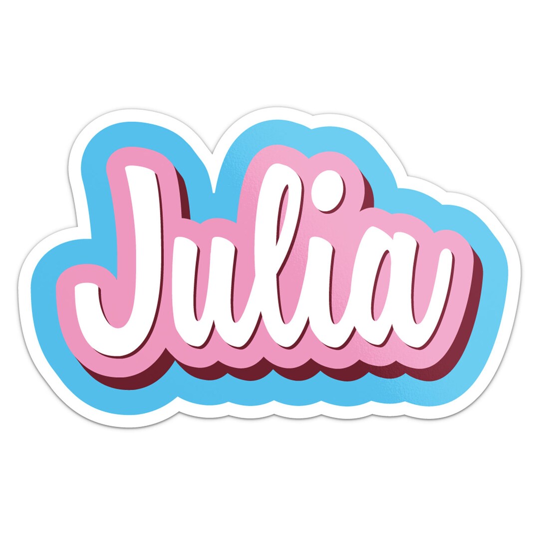 Cartoon Julia Naam Sticker Auto Bumper Sticker - Etsy Nederland