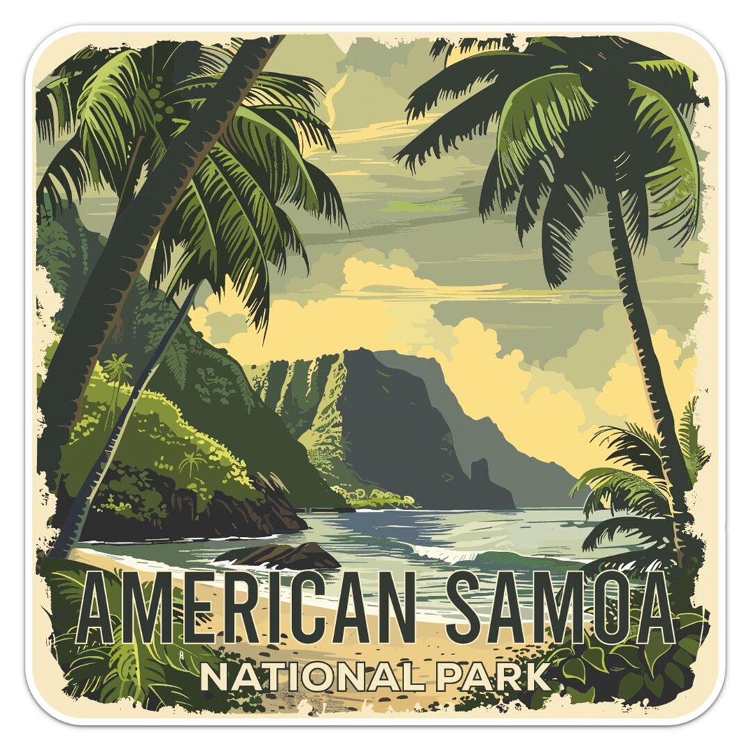 American Samoa National Park Car Bumper Sticker Decal - Etsy