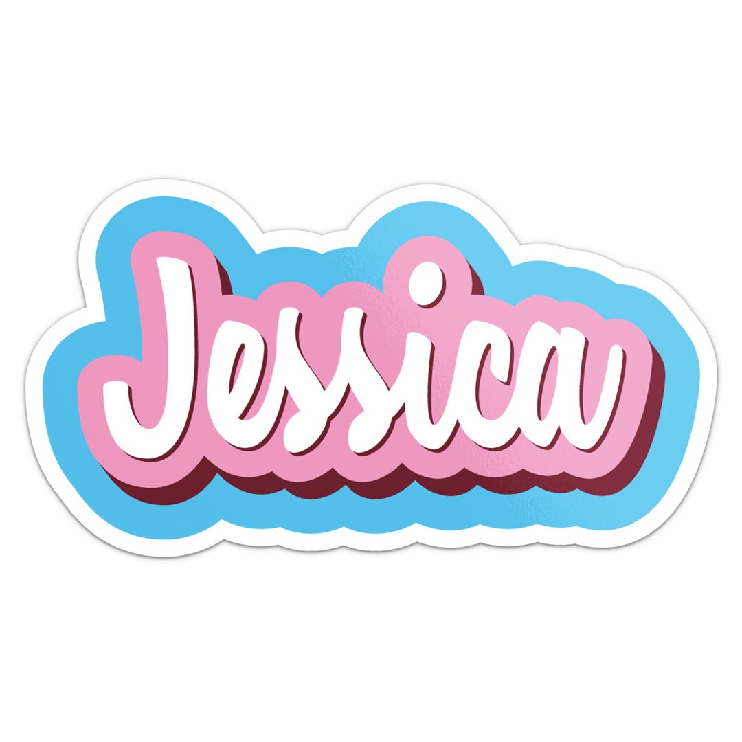 Cartoon Jessica Name Sticker Car Bumper Decal - Etsy