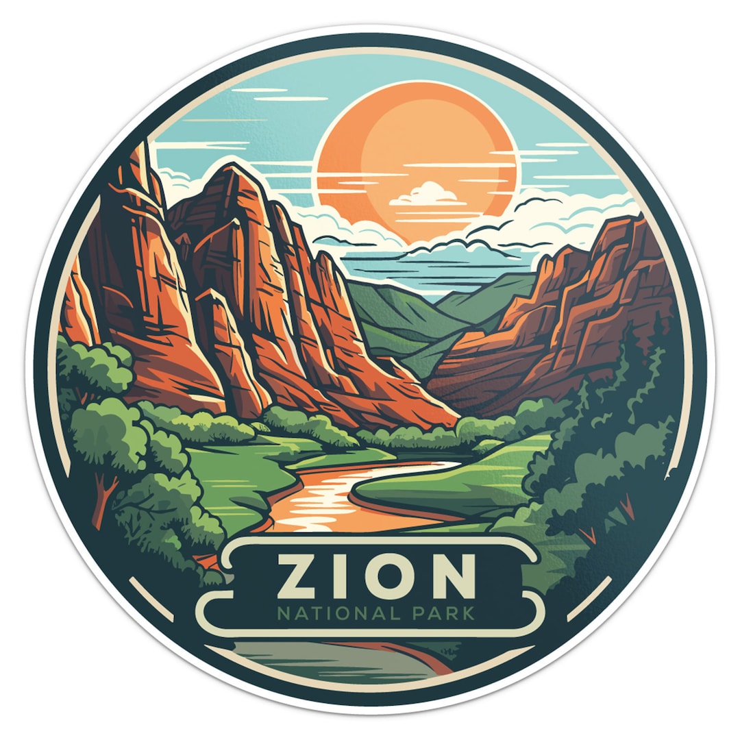 Zion National Park Sticker Car Bumper Decal - Etsy