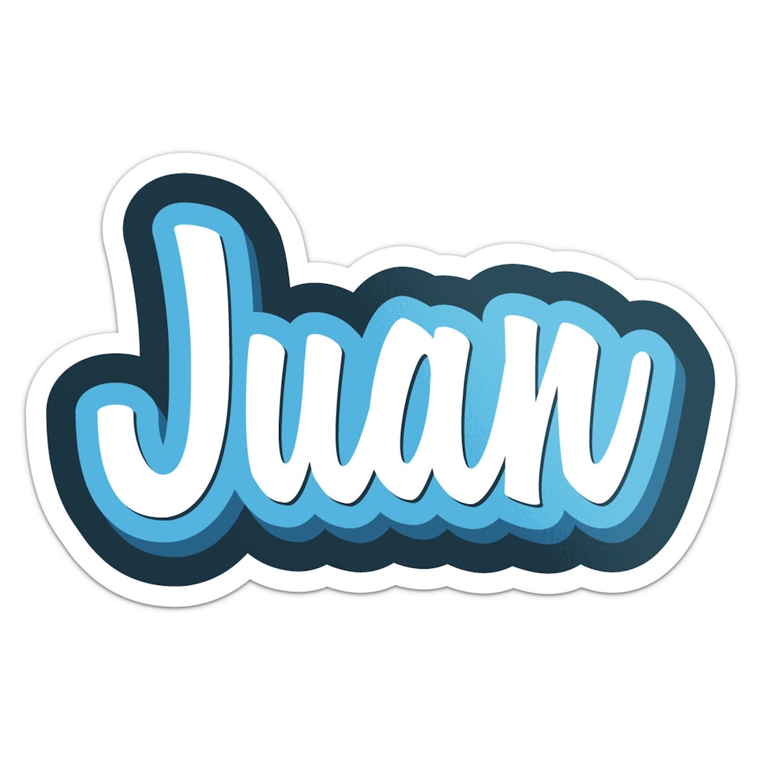 Cartoon Juan Name Sticker Car Bumper Decal - Etsy