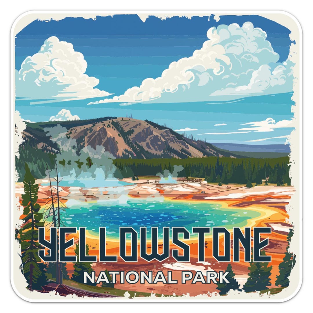 Yellowstone National Park Car Bumper Sticker Decal - Etsy
