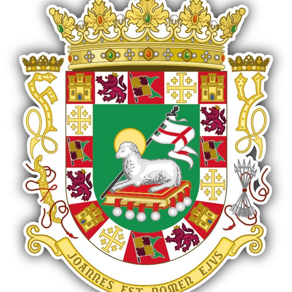 Puerto Rico Coat of Arms - Etsy
