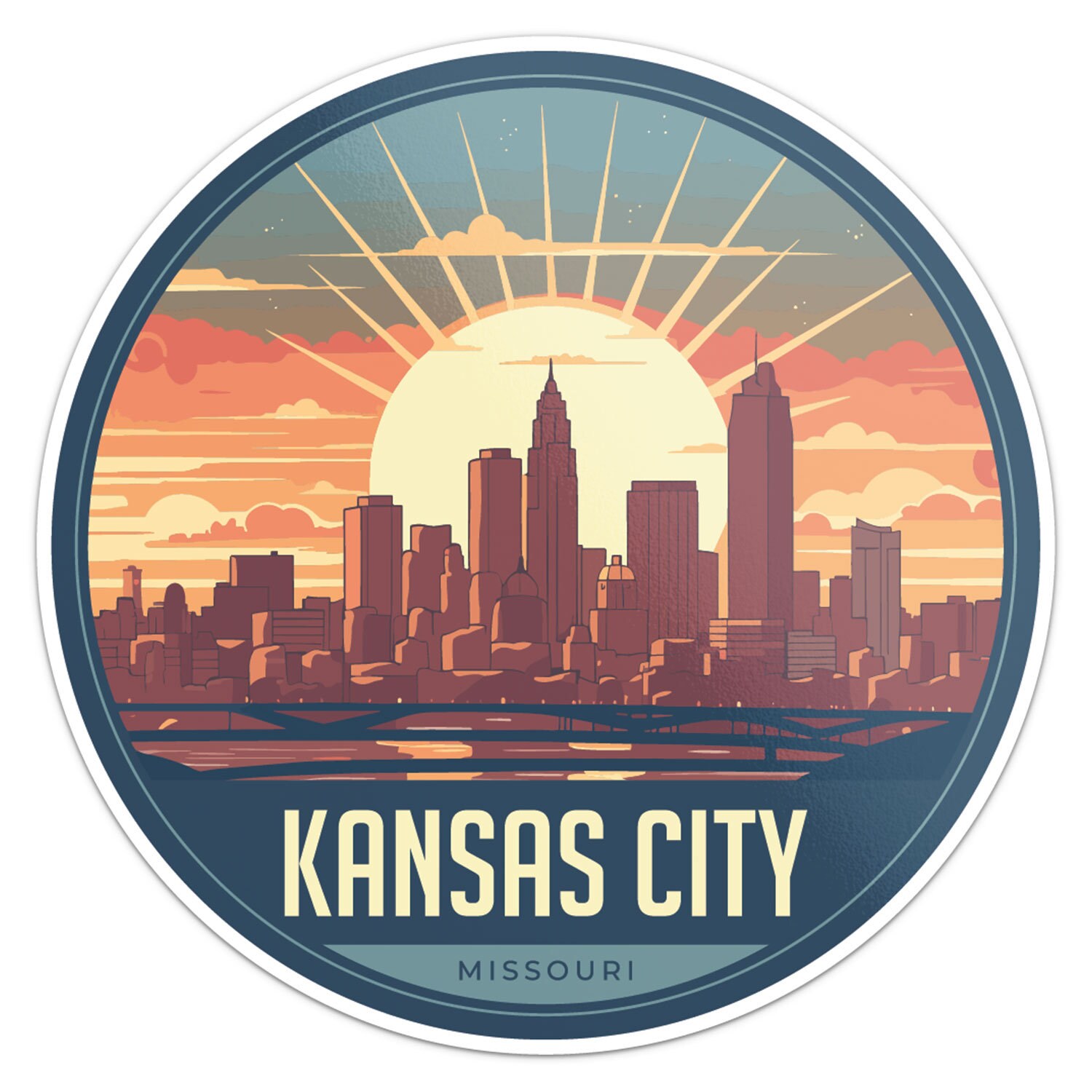 Kansas City Sticker Car Bumper Decal - Etsy