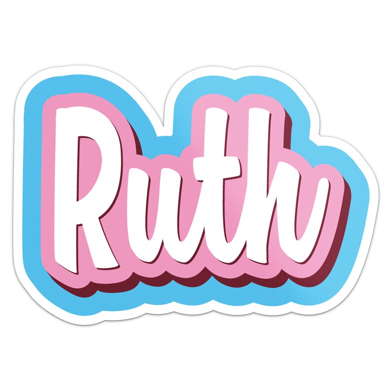 Cartoon Ruth Name Sticker Car Bumper Decal - Etsy