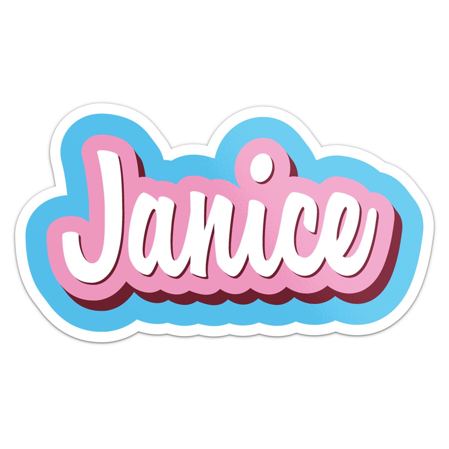 Cartoon Janice Name Sticker Car Bumper Decal - Etsy